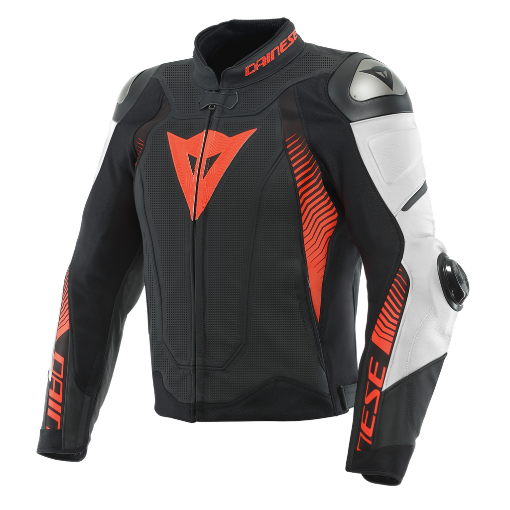 Dainese Super Speed 4 Perorated Leather Jacket - Black-Matt/White/Flur – MotoHeaven