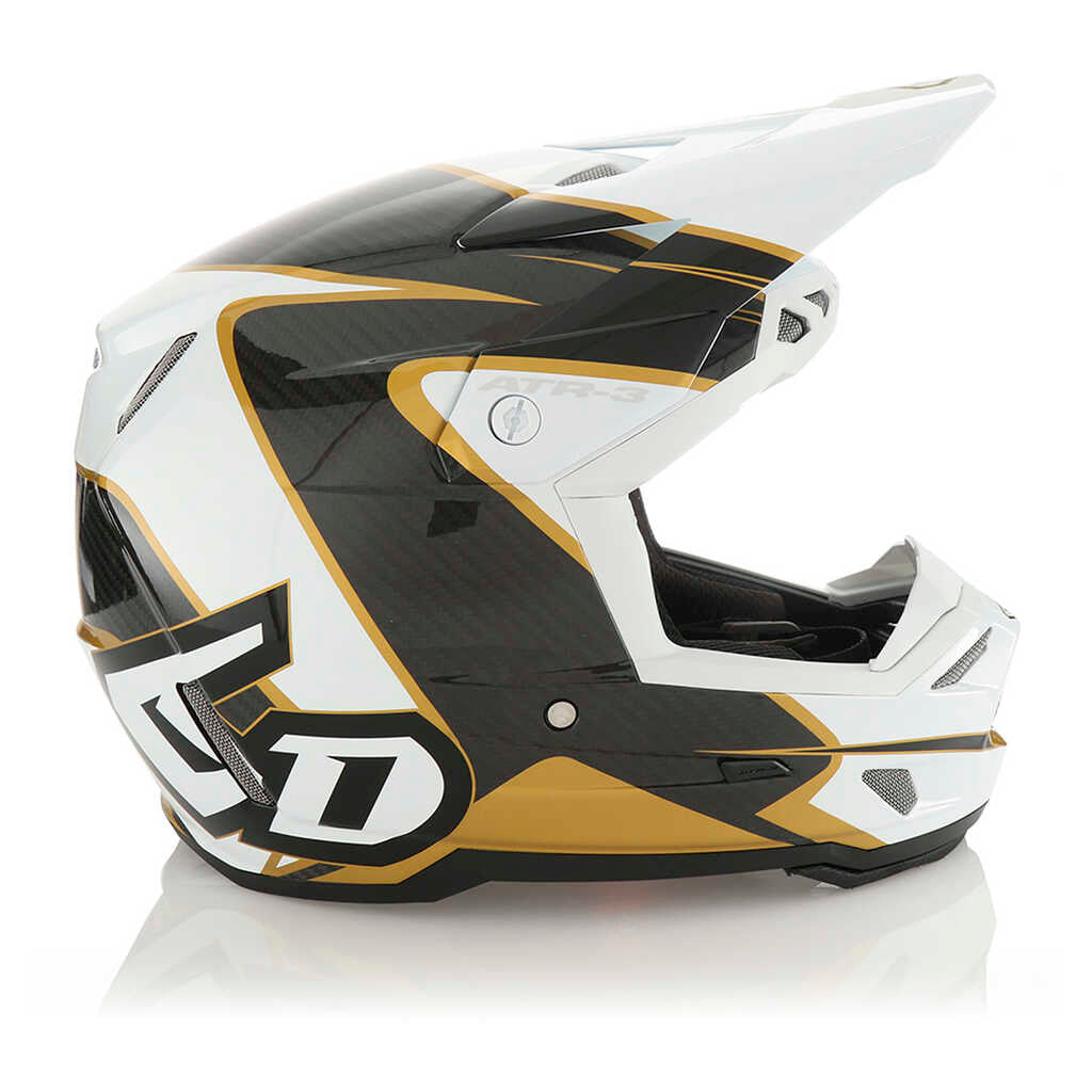 6D ATR-3 Wave MX Full Face Helmet - Gloss Gold/ White – MotoHeaven