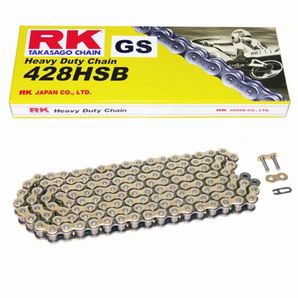 RK 428 H x136L 428 HSB H/Duty Chain Gold – MotoHeaven