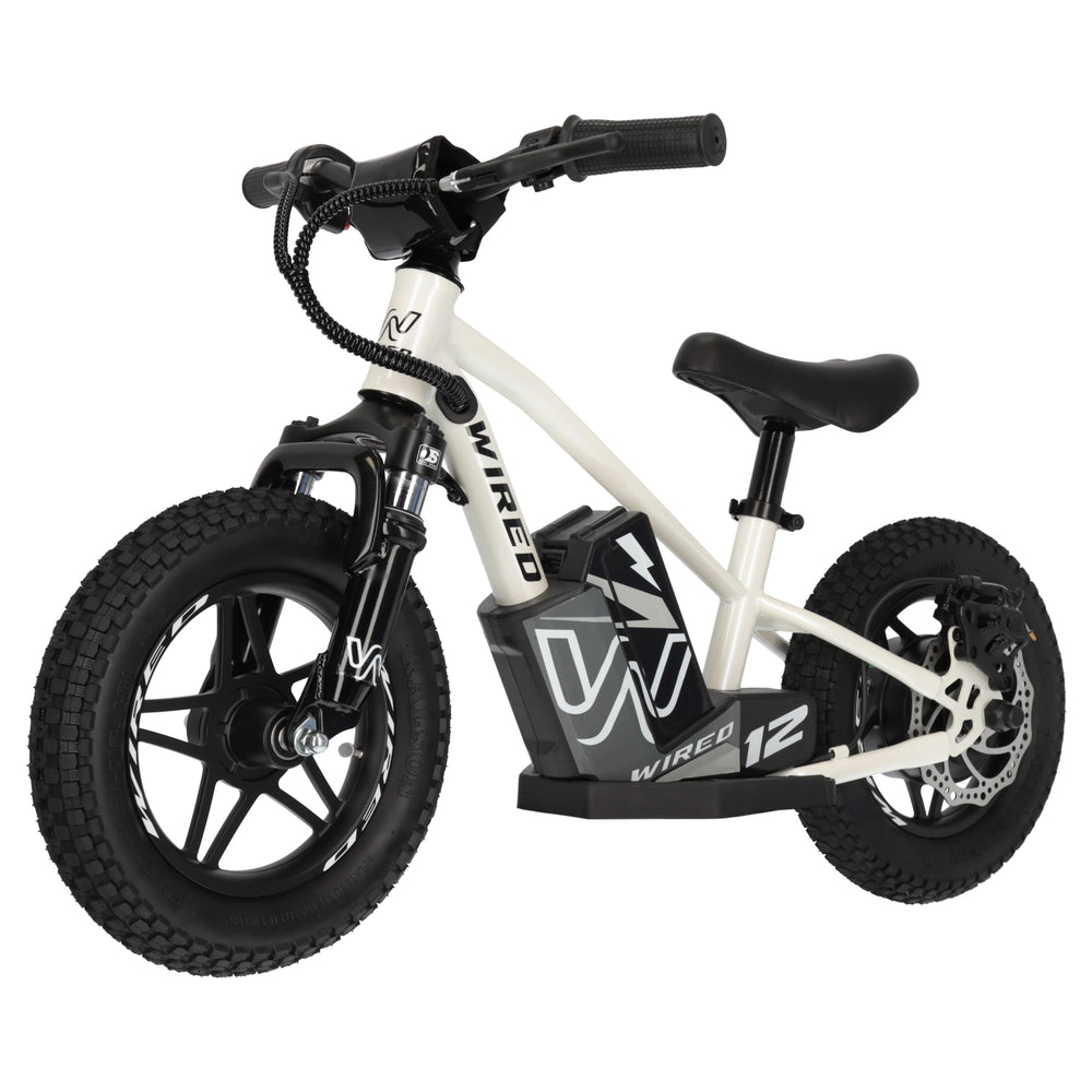 Wired 12 Inch MKII Electric Balance Bike - Pearl White – MotoHeaven