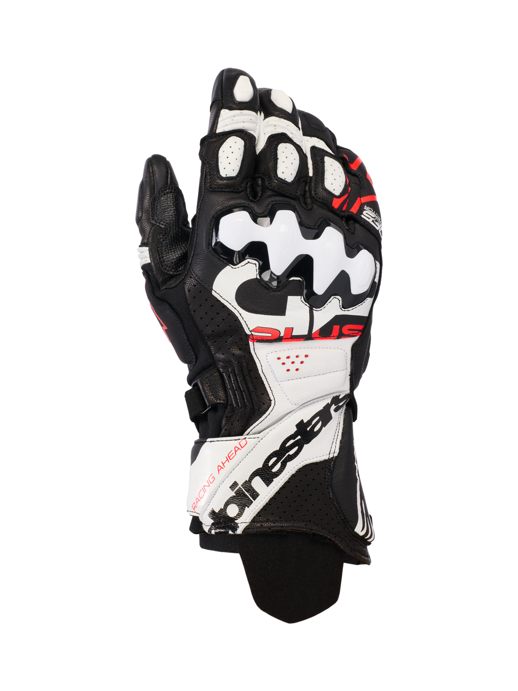 Alpinestars Gp Plus R V3 Leather Gloves - Black/White/Fluro-Red ...