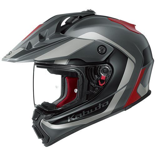 Kabuto Geosys GT Mips Block Helmet - Gunmetal Red – MotoHeaven