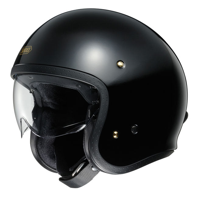 Shoei J.O Open Face Helmet - Black – MotoHeaven