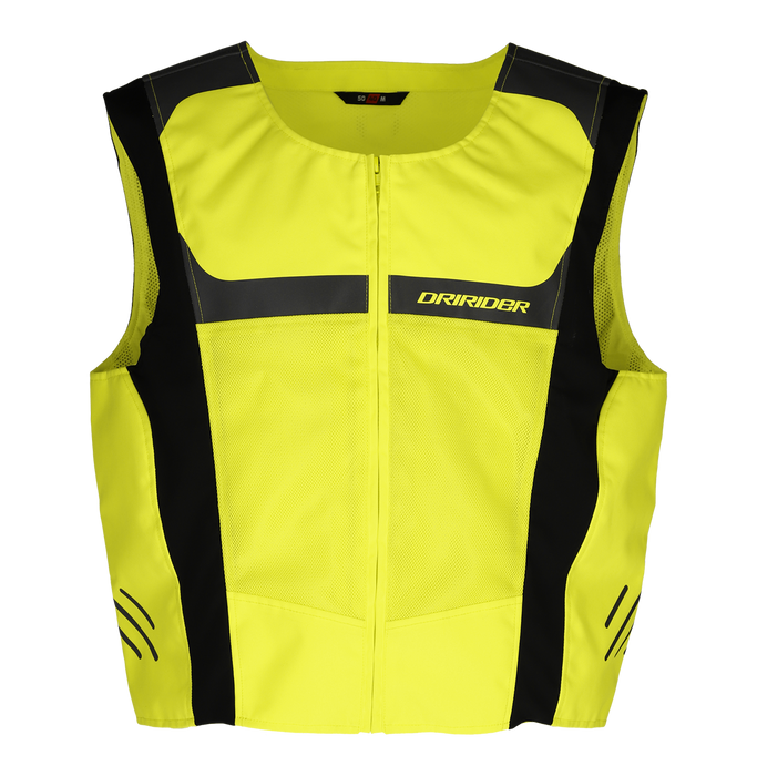 Dririder Hi-Vis Vest Mesh - Fluro Yellow — MotoHeaven