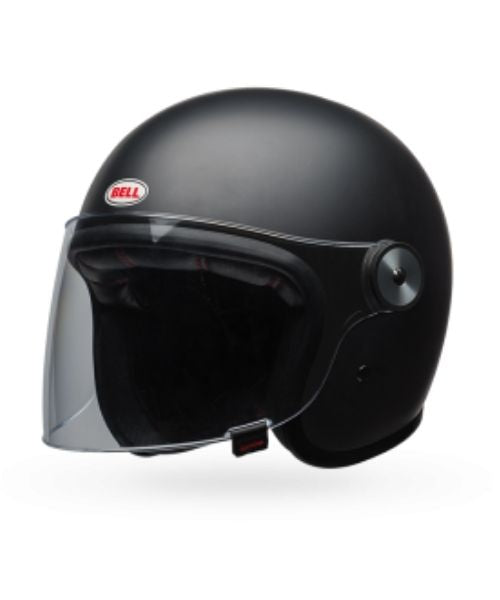 Bell RIOT Open Face Motorcycle Helmet - Solid Matte Black — MotoHeaven