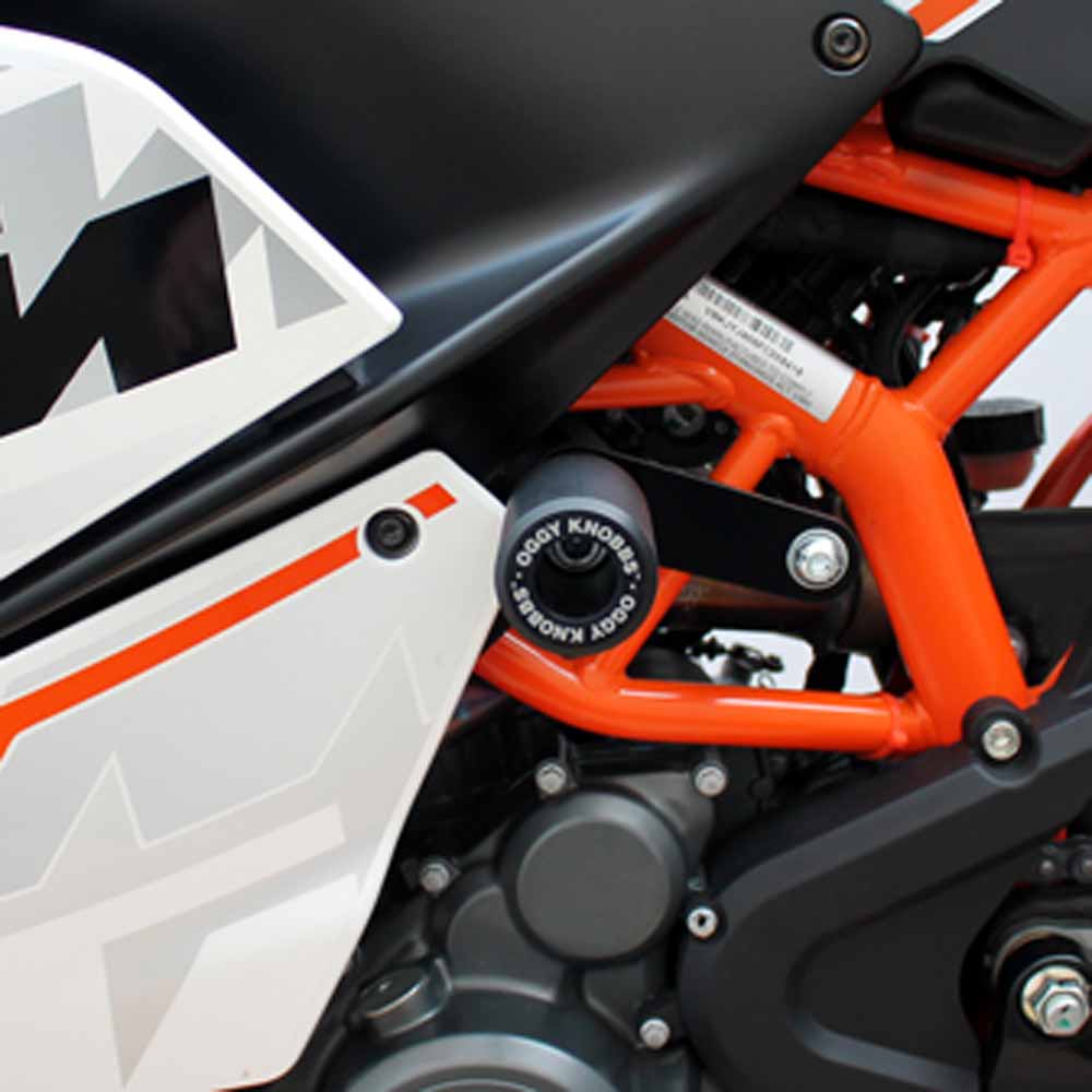 Oggy Knobbs RC390 14-16 Frame Slider Kit - Black – MotoHeaven