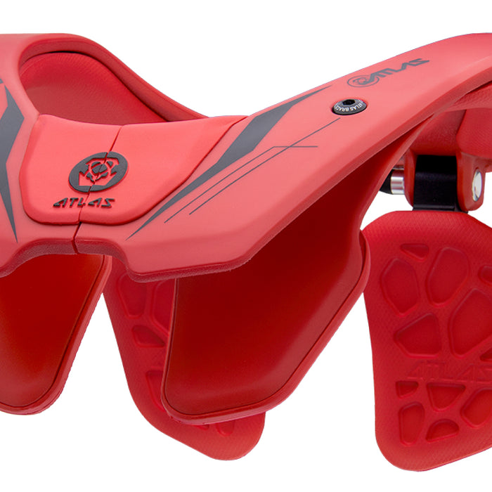 Atlas Air Neck Brace - Fire - Red — MotoHeaven