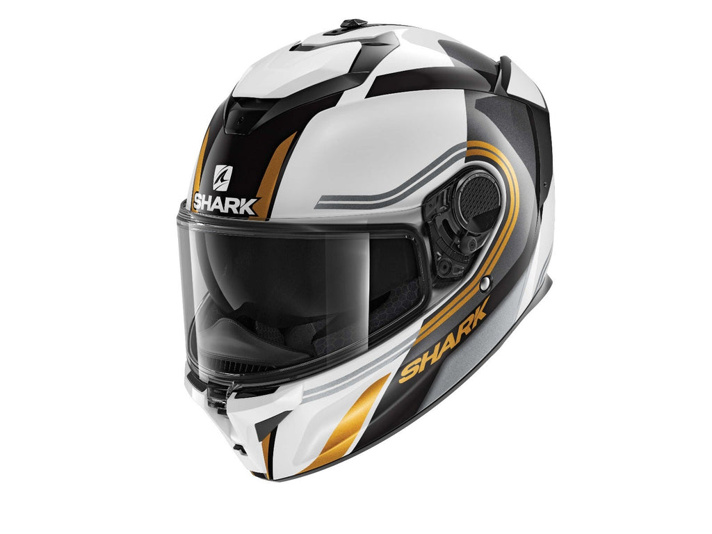 Shark Spartan GT Tracker Helmet White/Black/Gold – MotoHeaven